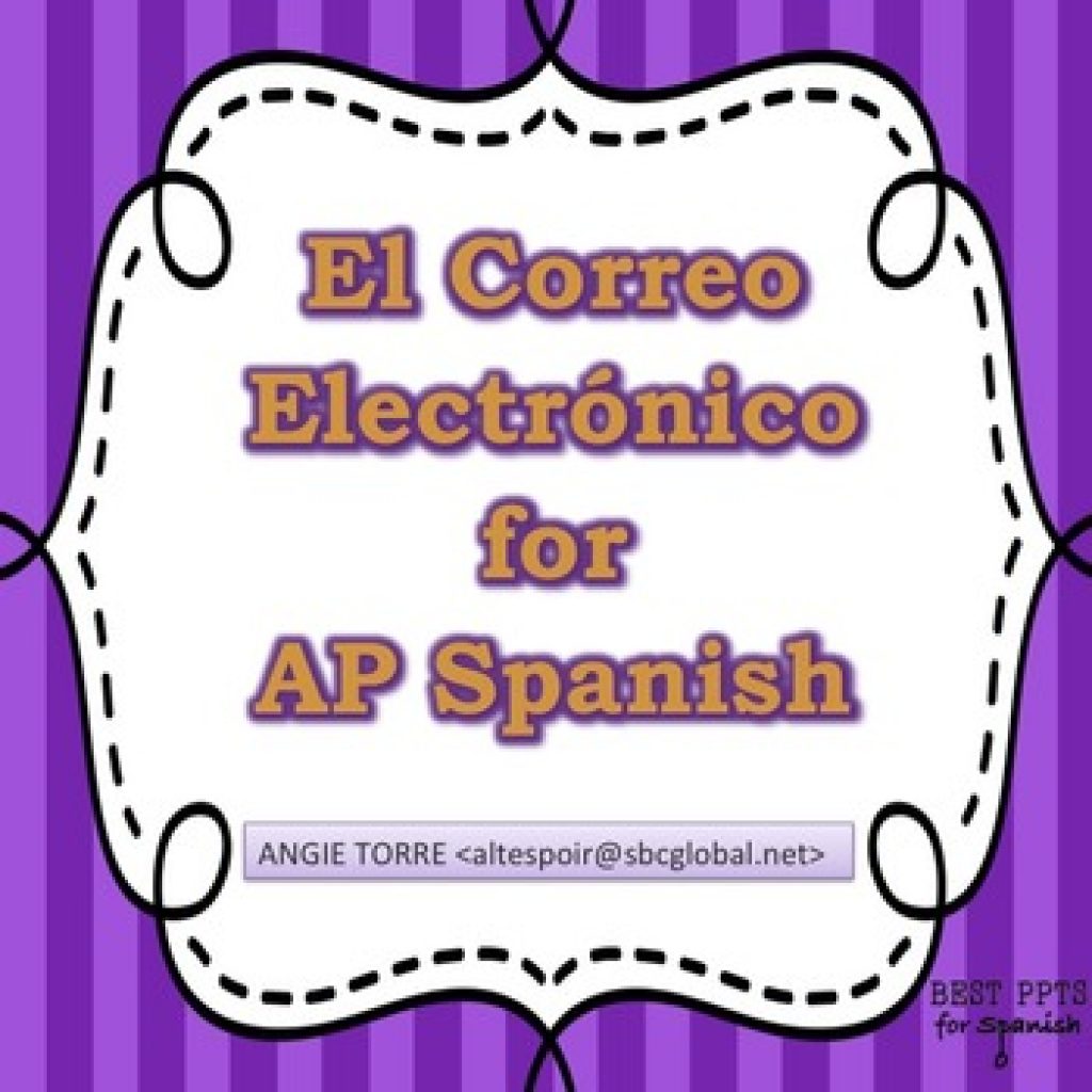 El correo electrónico PowerPoint and Handouts for AP Spanish