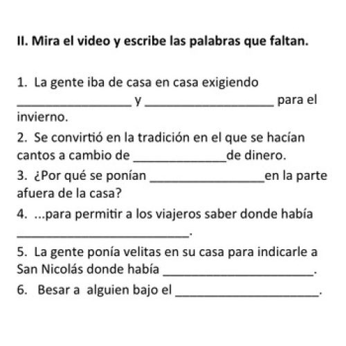 Las tradiciones navideñas Listening Activity for Spanish 3-AP