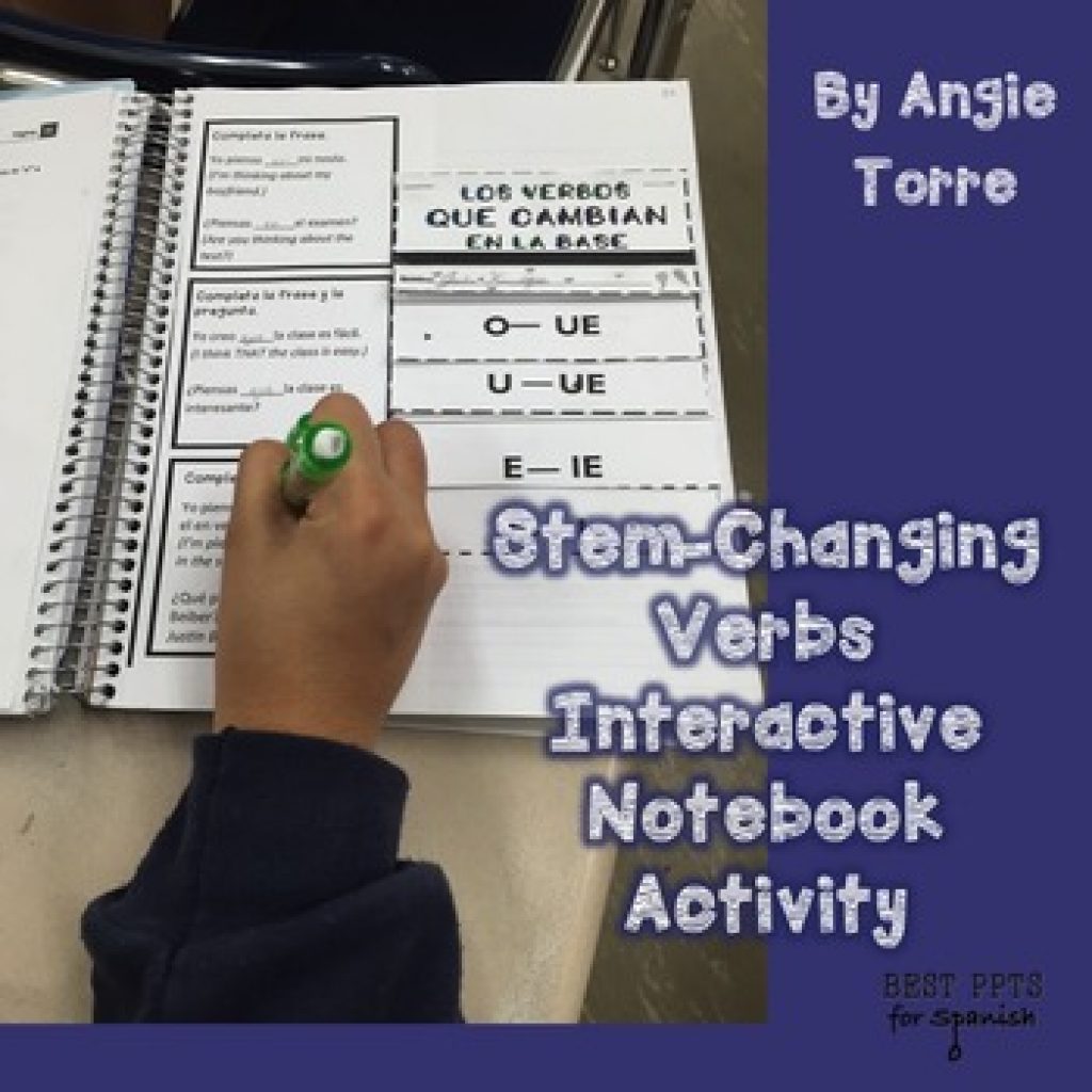 Spanish Stem-Changing Verbs Interactive Notebook Activities and Printables