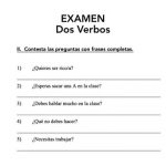 Spanish Dos Verbos Activities: Practice Using Two Verbs in a Sentence