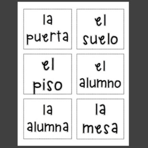 Spanish Classroom Objects Posters and Labels - Best PowerPoints