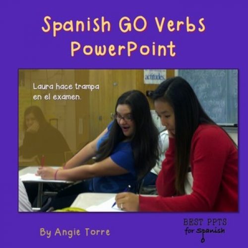 Spanish GO Verbs PowerPoint and Interactive Notebook Activity