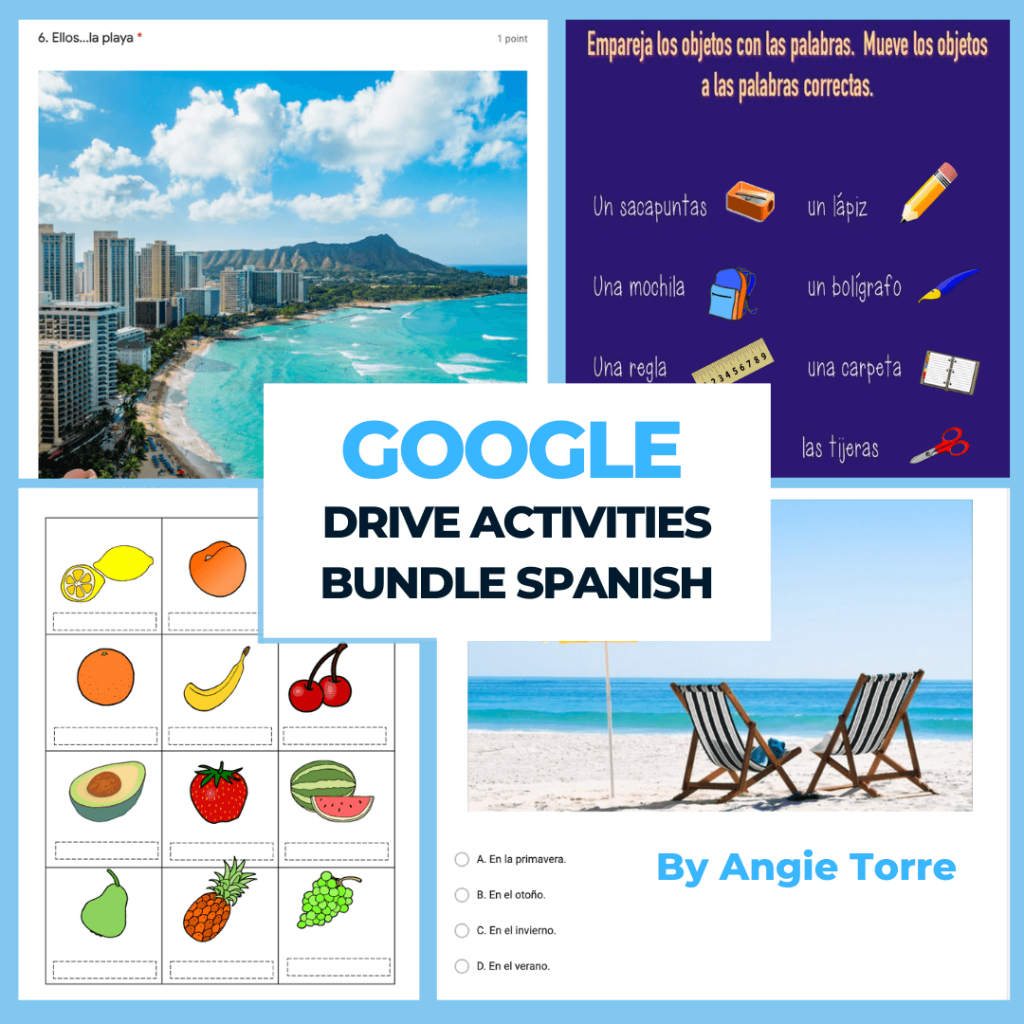 Spanish Google Drive Activities Bundle - Best PowerPoints for Spanish