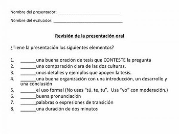 La presentación oral / Oral Presentation for AP Spanish - Best PowerPoints