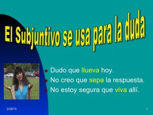 Spanish Present, Perfect, Imperfect and Pluperfect Subjunctive PowerPoints