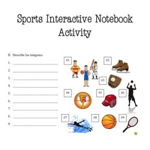 Interactive Notebook and Google Drive Activities for Spanish Sports ...