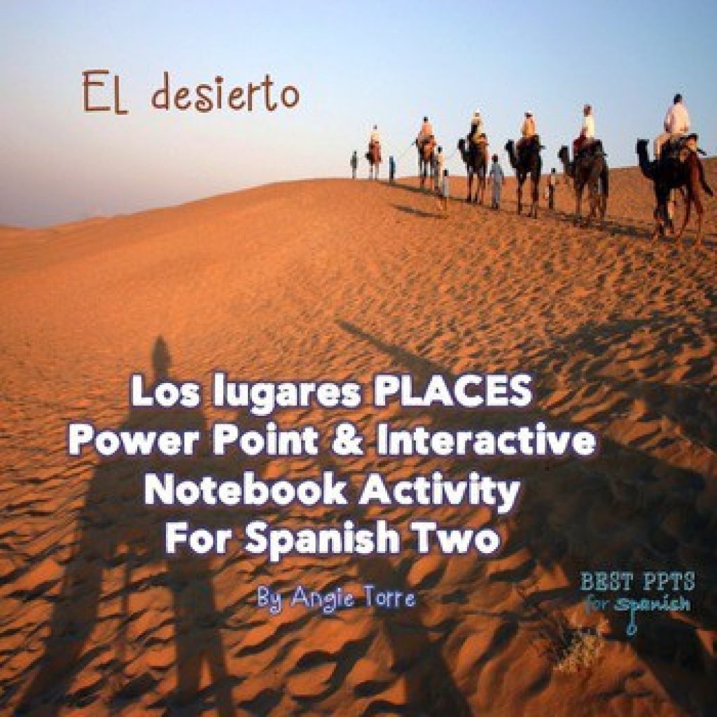 Spanish Places Los lugares PowerPoint & Interactive Notebook Activity