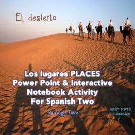 Spanish Places Los lugares PowerPoint & Interactive Notebook Activity