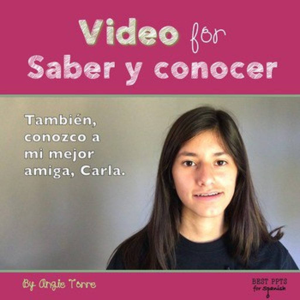 Spanish Video for Saber y conocer - Best PowerPoints for Spanish