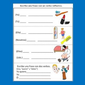 Spanish Reflexive Verbs Interactive Notebook Activities - Best PowerPoints