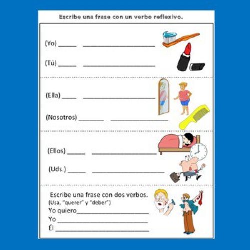 Spanish Reflexive Verbs Interactive Notebook Activities - Best PowerPoints