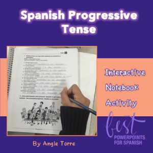 Spanish Interactive Notebook Activity for the Progressive Tense