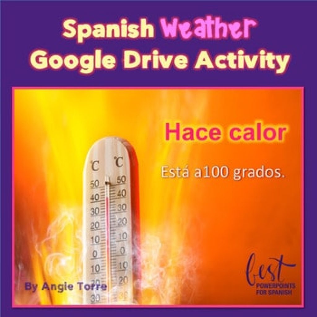 Spanish Weather Google Drive And Interactive Notebook Activities