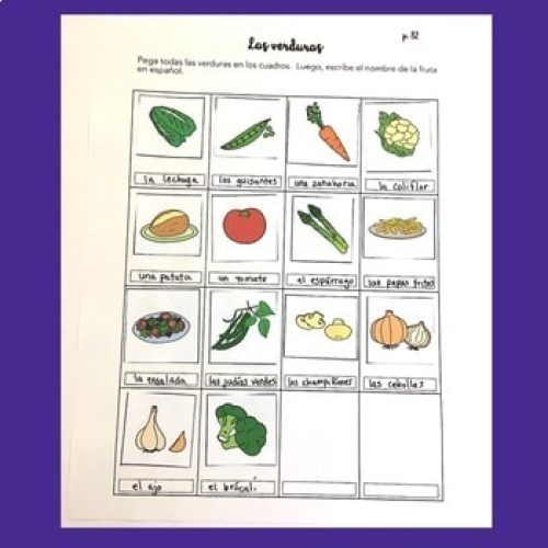 Spanish Food La comida Interactive Notebook Activities - Best PowerPoints
