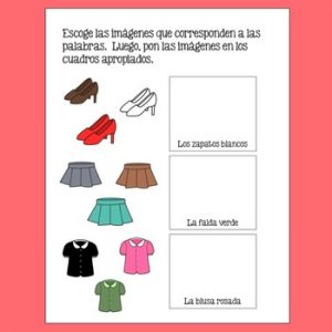 Spanish Clothing Interactive Notebook and Google Drive Activities La ropa
