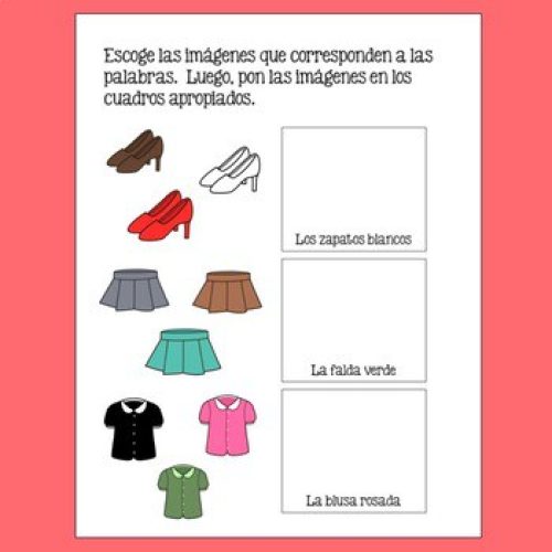 Spanish Clothing Interactive Notebook and Google Drive Activities La ropa