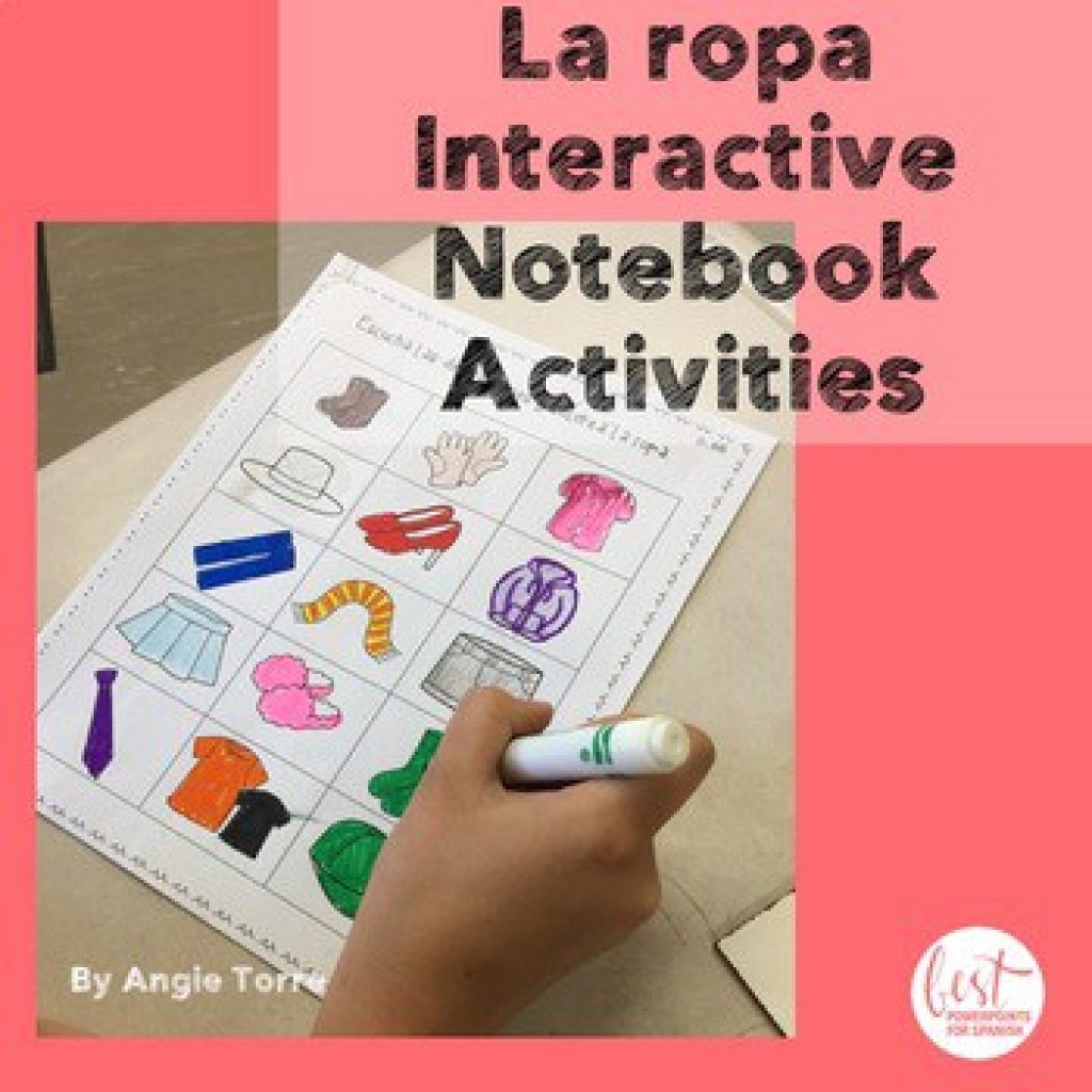 Spanish Clothing La ropa Interactive Notebook Activities Digital