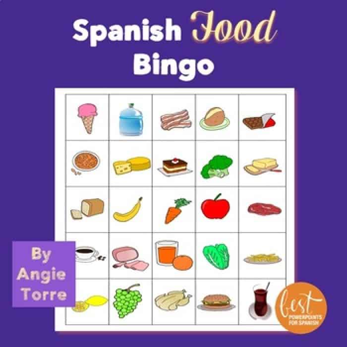 Spanish Food La comida Bingo - Best PowerPoints for Spanish