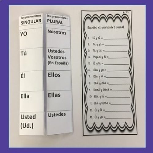 Spanish One Interactive Notebook Activities and Google Drive Activities