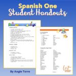 Spanish One Student Handouts or Cheat-Sheets for an Entire Year