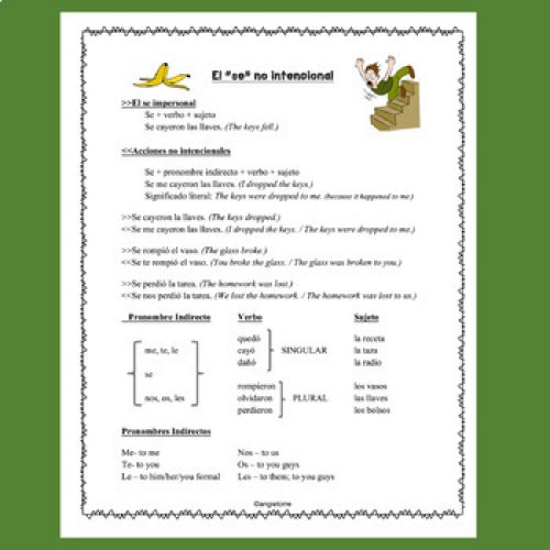 Spanish Three Student Handouts / Cheat-Sheets for an Entire Year