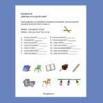 Spanish Classroom Objects Listening and Speaking Paired Activities