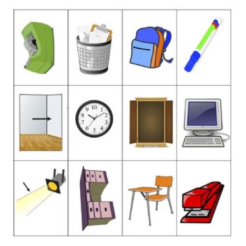 Spanish Classroom Objects Listening and Speaking Paired Activities