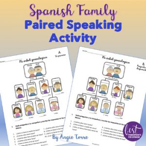 Spanish Family La familia Paired Speaking and Interactive Notebook ...