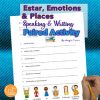 Spanish Estar, Emotions, and Places Speaking Paired Activity