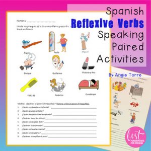Spanish Reflexive Verbs Speaking Paired Activities - Best PowerPoints