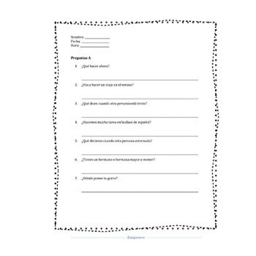 Spanish GO Verbs Speaking Activities and Paired Activity Dice Game