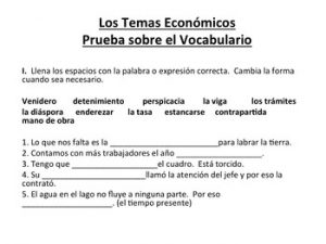 Vocabulary for Triángulo aprobado, Los desafíos mundiales, for AP Spanish