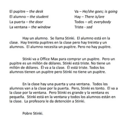 Classroom Objects TPR Stories for Spanish One - Best PowerPoints