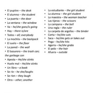 Classroom Objects TPR Stories for Spanish One - Best PowerPoints