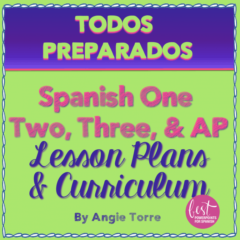 Spanish One, Two, Three and AP No-Prep Lesson Plans and Curriculum