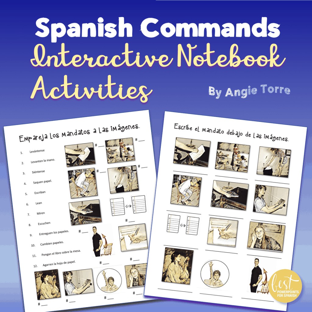 Spanish Commands Los mandatos Interactive Notebook Activities - Best ...