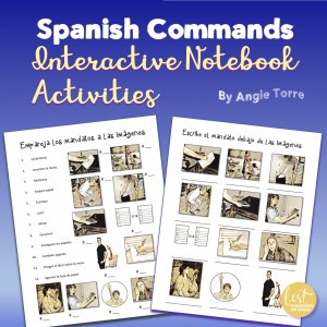 Spanish Commands Los mandatos Interactive Notebook Activities - Best ...