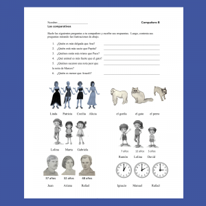 Spanish Comparisons Los comparativos Speaking and Listening Activities