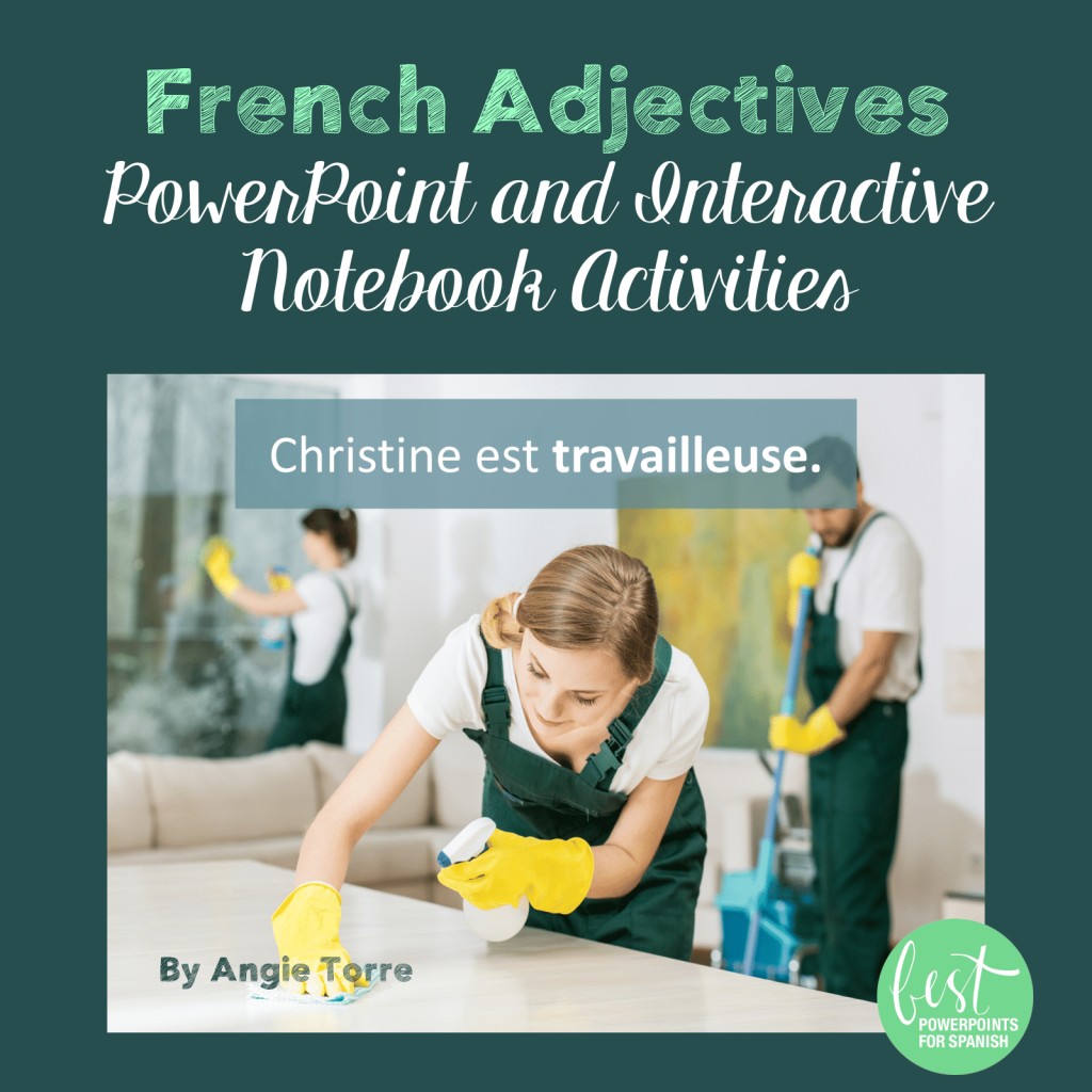 French Adjectives Les adjectifs PowerPoint and Interactive Notebook ...