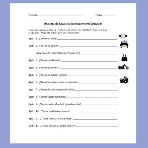 Spanish Tener Ser Paired and Group Speaking Activities - Best ...
