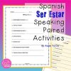 Spanish Ser Estar Paired Speaking Activities and Student Handouts ...