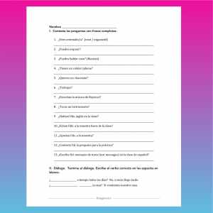 Spanish Tú, usted, ustedes Interactive Notebook Activities - Best ...