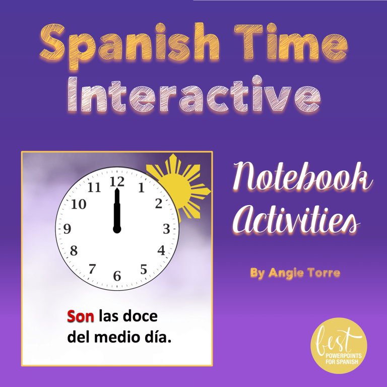 Telling Time in Spanish La hora Interactive Notebook Activities - Best ...