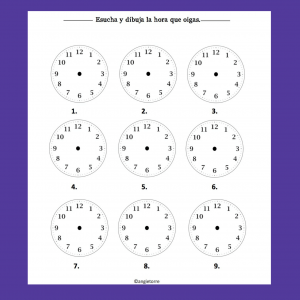Telling Time in Spanish La hora Interactive Notebook Activities - Best ...