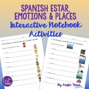 Spanish Interactive Notebook Activities: Estar Emotions & Places - Best ...