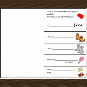 Spanish Gustar Interactive Notebook Activities