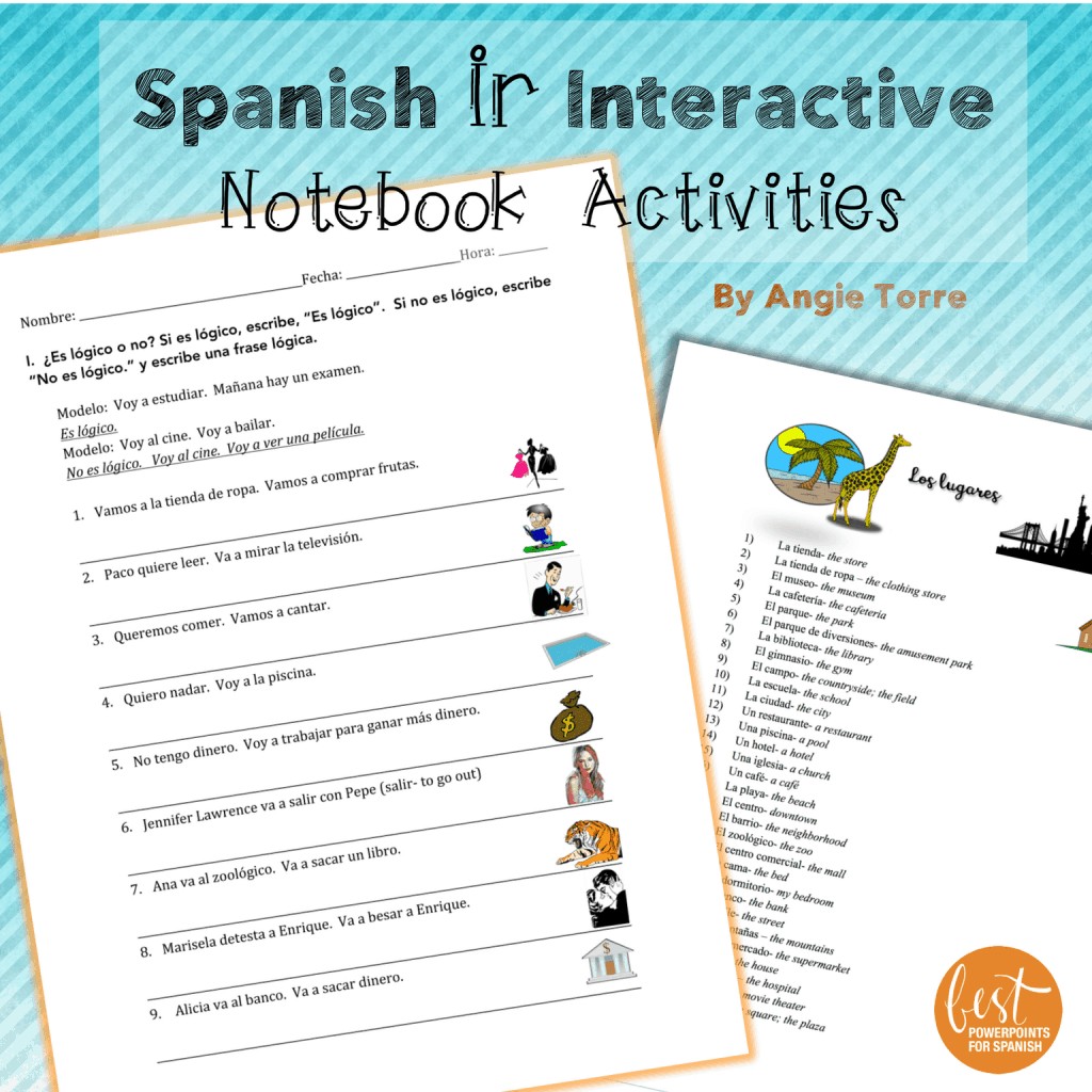 Spanish Ir Interactive Notebook Activities and Student Handouts - Best ...