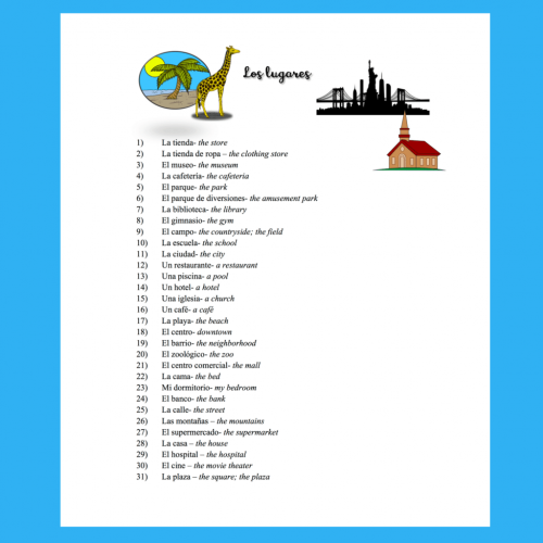 Spanish Ir Interactive Notebook Activities and Student Handouts - Best ...