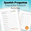 Spanish Questions Interactive Notebook Activities