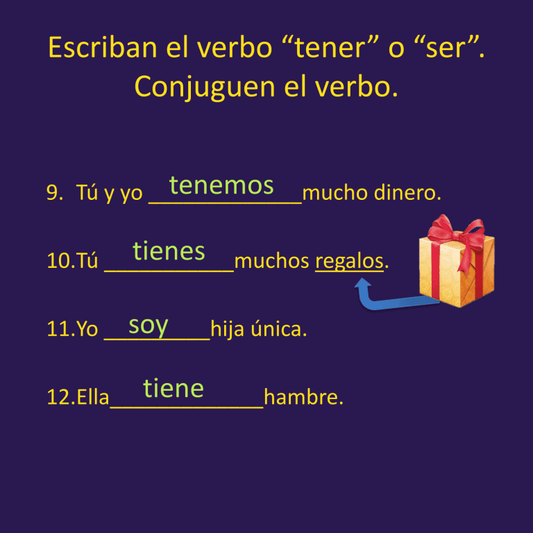 Spanish Tener Interactive Notebook Activities and Student Handout